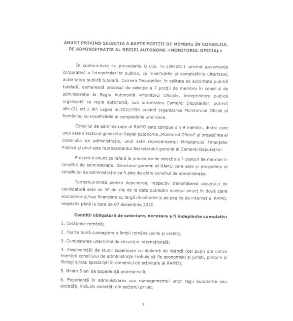 Conducere - Monitorul Oficial al României